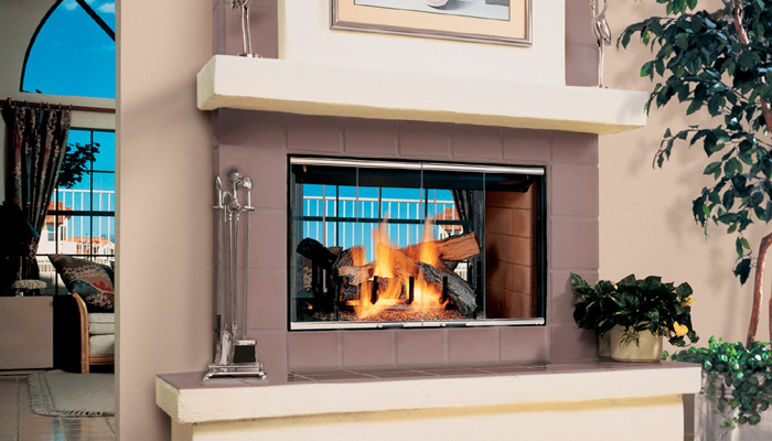 Magna-Fire See Through Burning Fireplace | Bowden's Fireside